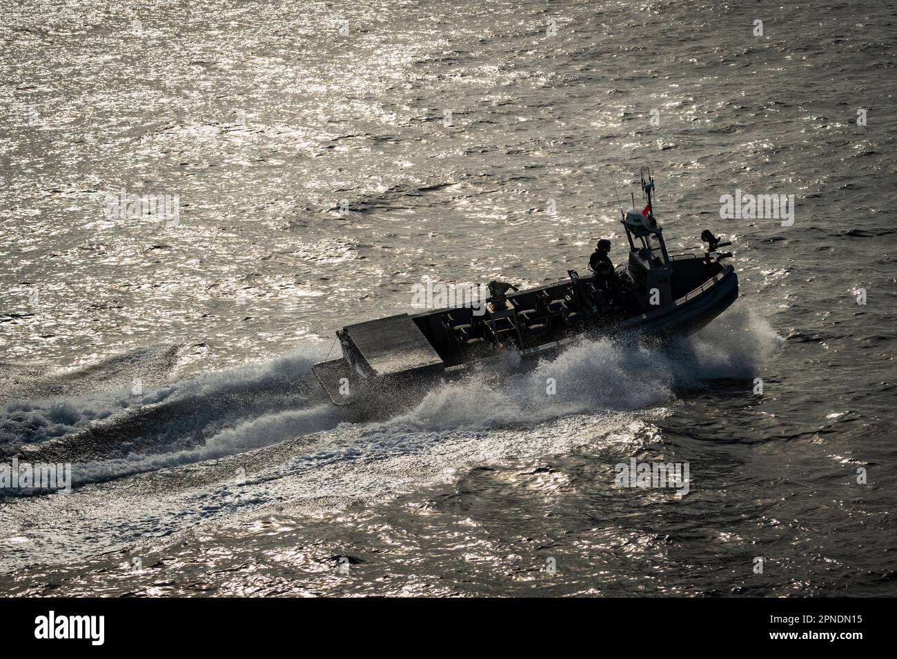 Small Rigid Hull Inflatable Boat (RHIB) launched by HMCS Margaret ...