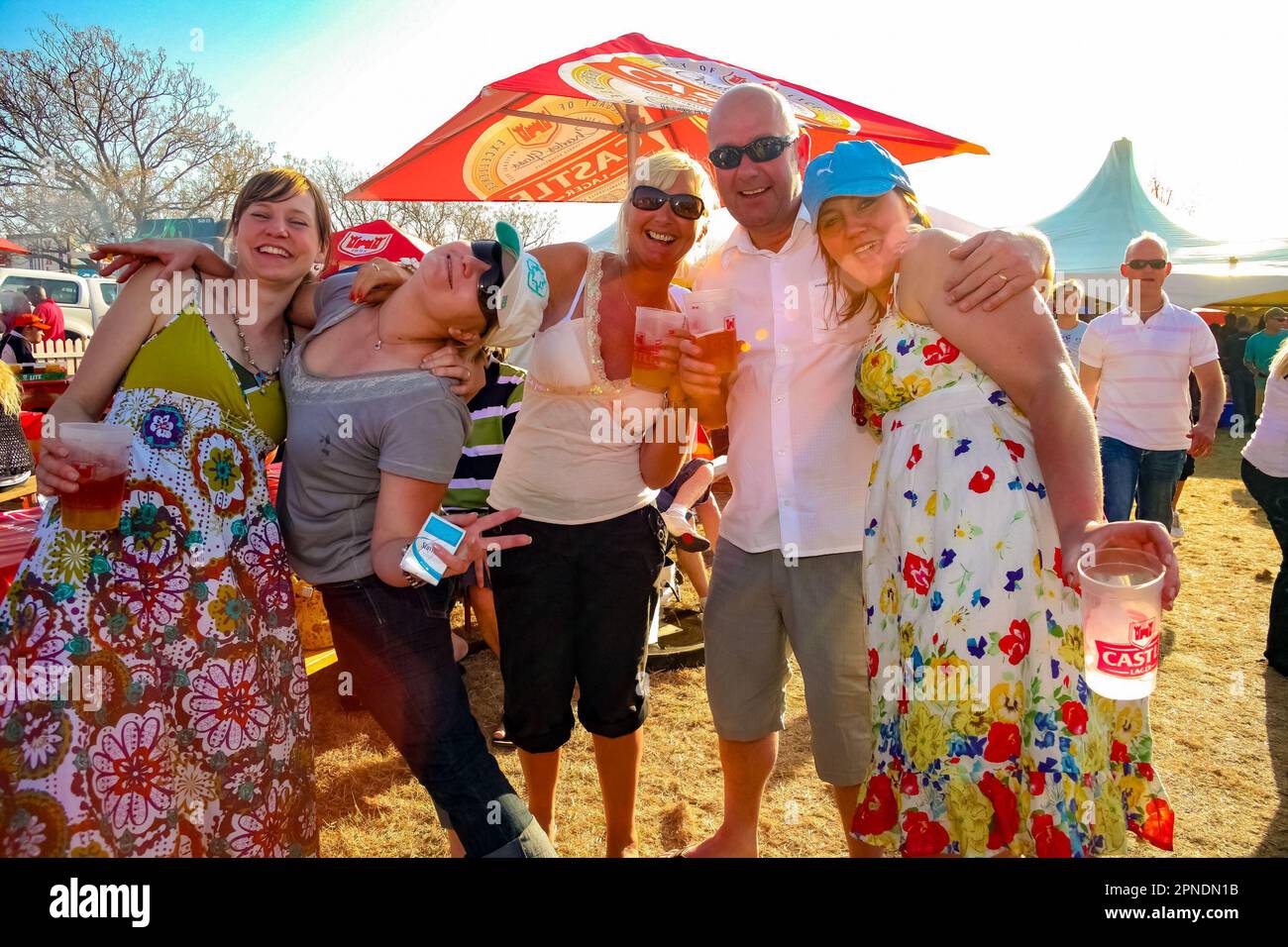 Joyful family friends pose hi-res stock photography and images - Alamy