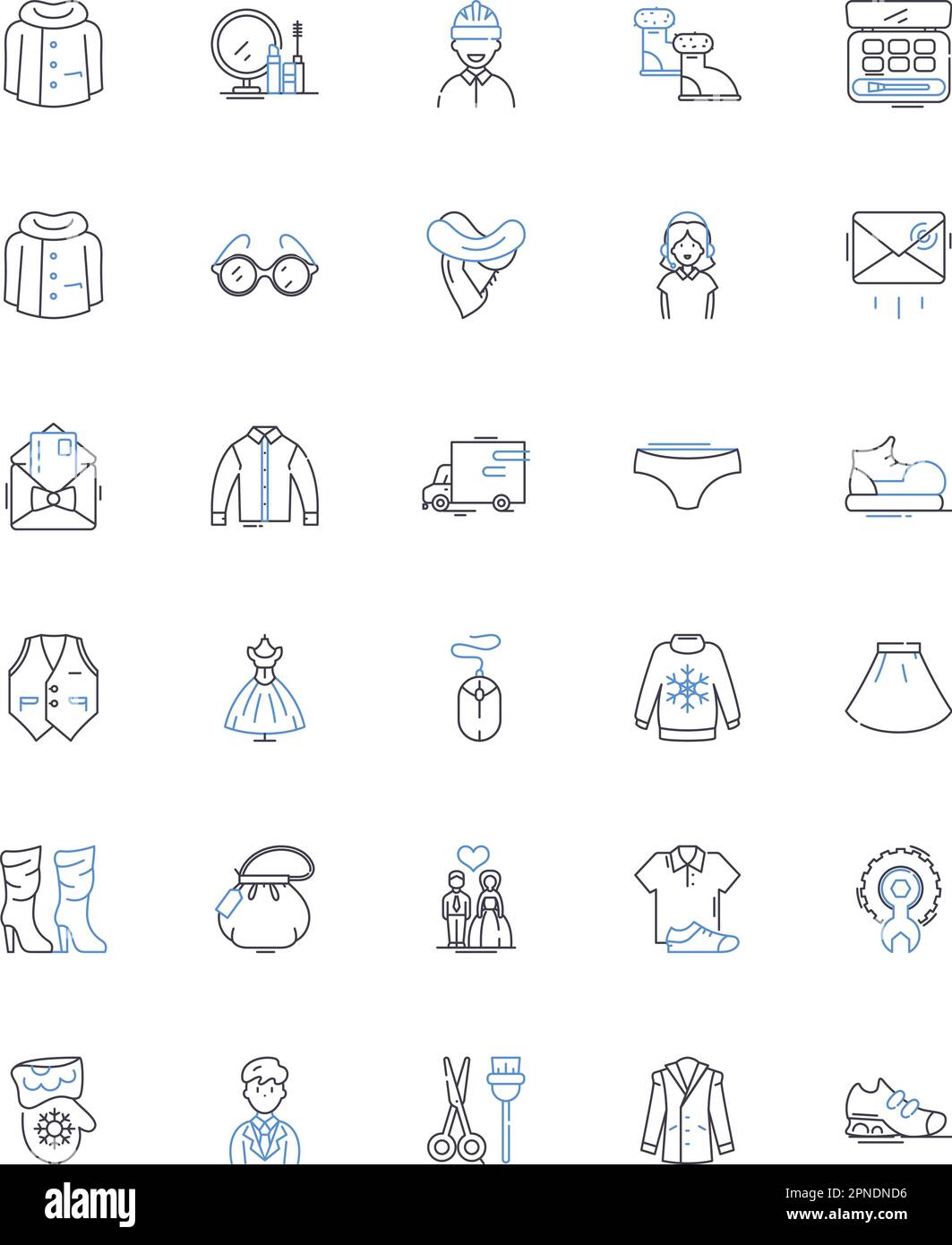 Retail and purchaser line icons collection. Consumer, Shopper, Retailer ...