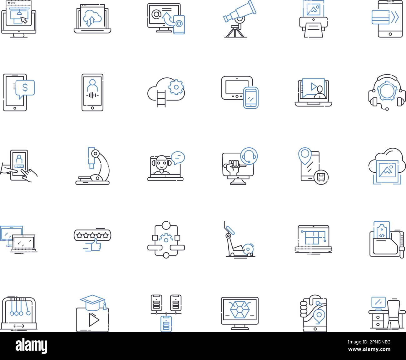 Devices tools line icons collection. Gadget, Appliance, Instrument ...