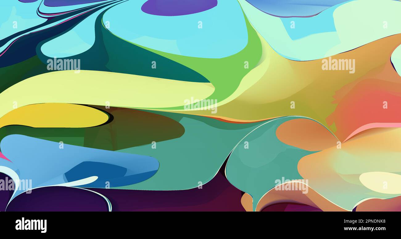 Vector blue neon hologram dreamy background.Minimalist design ...