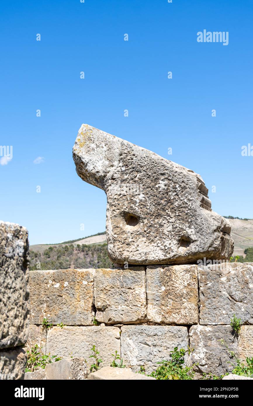 Roman ruins in the ancient city of Cuicul-Djemila. UNESCO world ...
