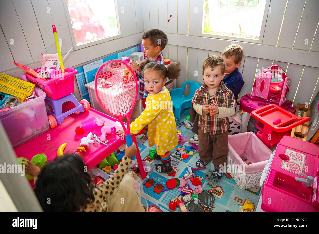 Diverse Kids Playing With Toys