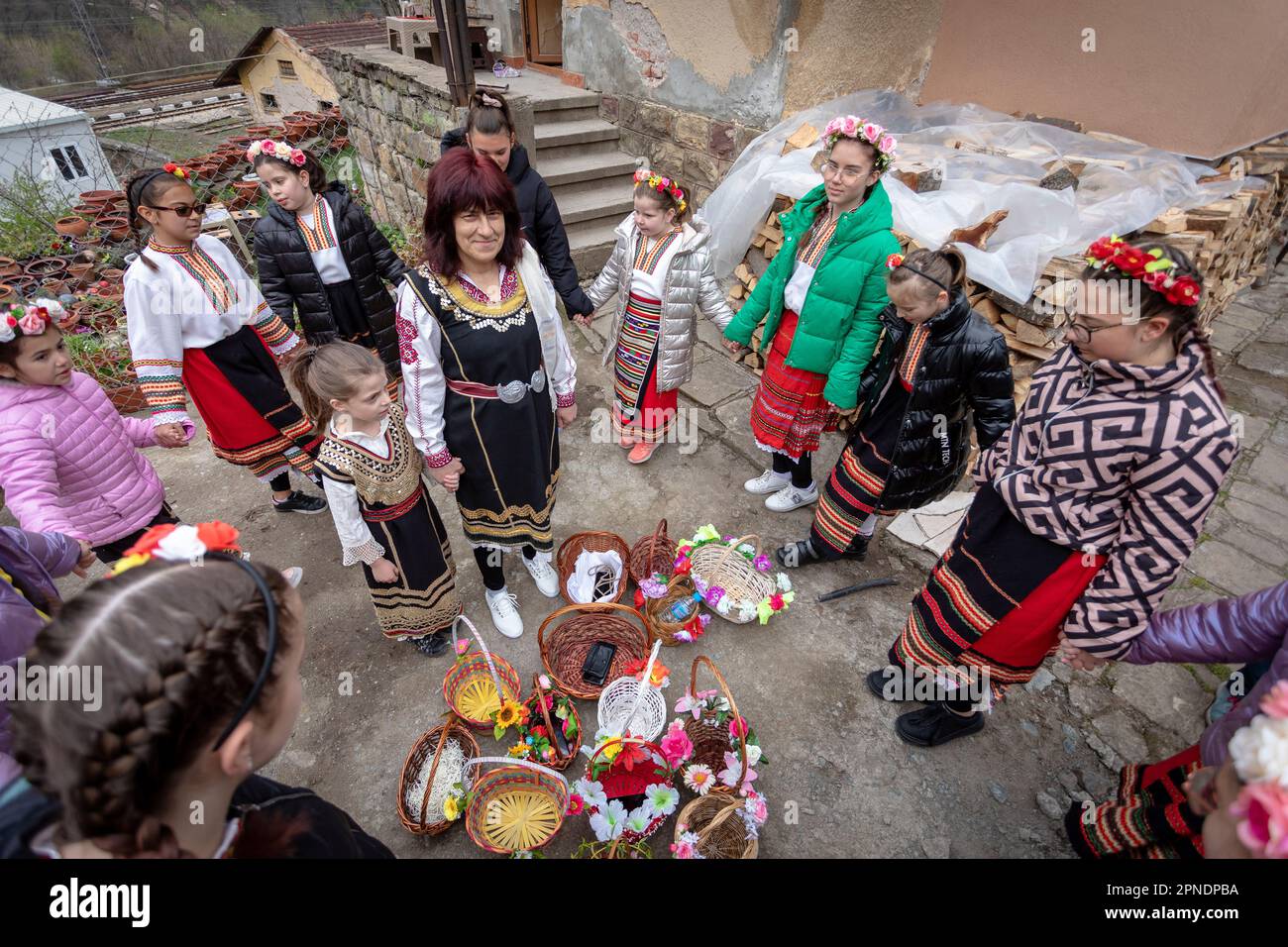 Bov Station, Bulgaria - April 8, 2023: Lazarov Day is a traditional ...