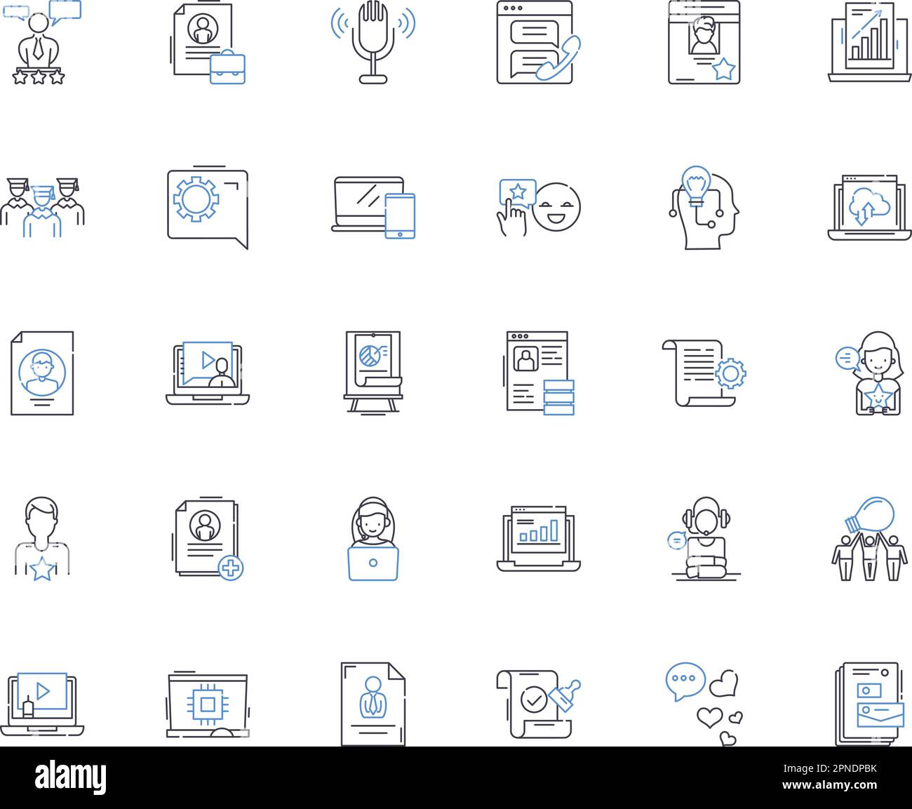 Reportage style line icons collection. Documentary, Expose ...