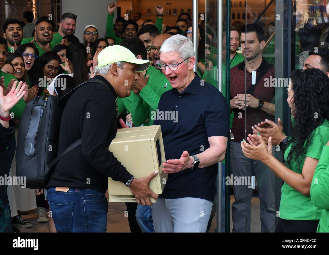 Mumbai, India. 18th Apr, 2023. Tim Cook, Apple's Chief Executive ...