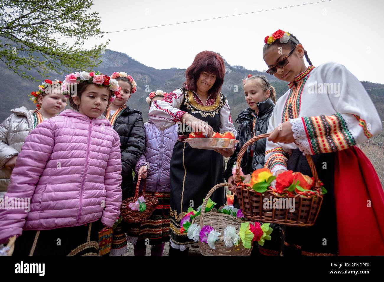 Bov Station, Bulgaria - April 8, 2023: Lazarov Day is a traditional ...