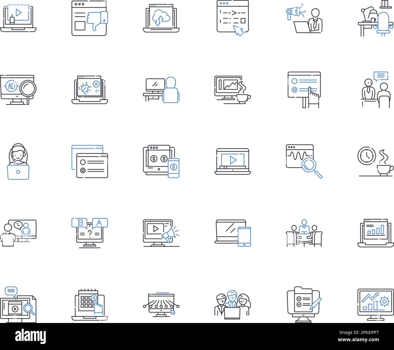 Building connections line icons collection. Nerking, Relationship, Trust, Collaboration ...
