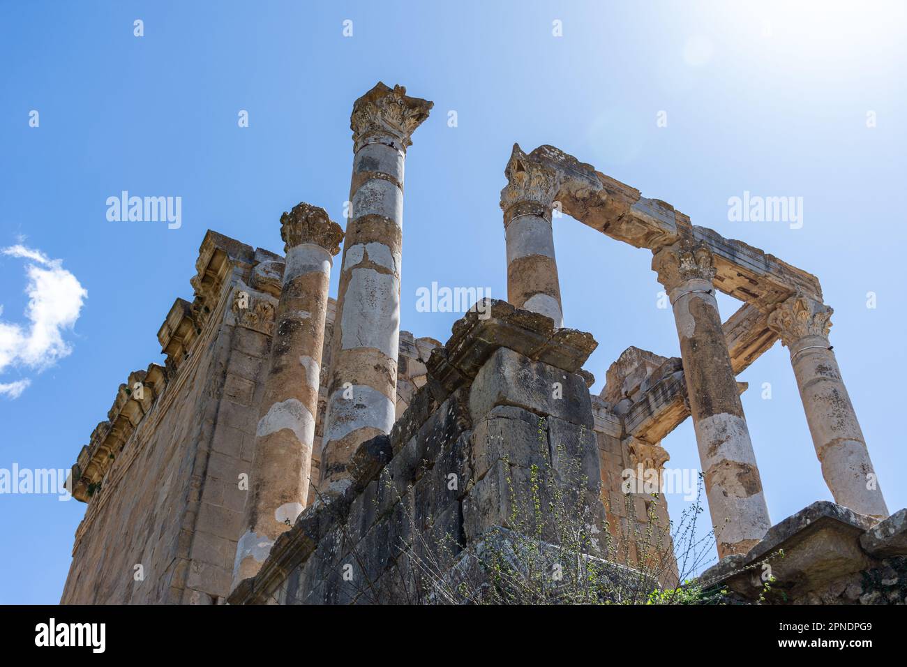 View of (Temple of Gens Septimia) in the ancient city of Cuicul-Djemila ...