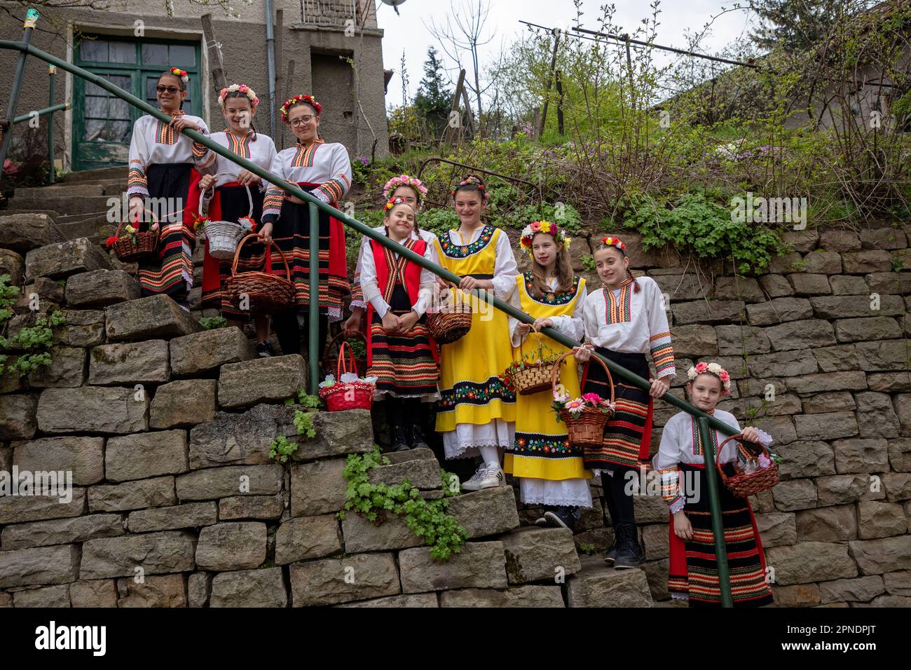 Bov Station, Bulgaria - April 8, 2023: Lazarov Day is a traditional ...