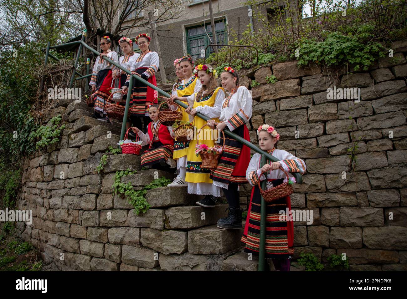 Bov Station, Bulgaria - April 8, 2023: Lazarov Day is a traditional ...