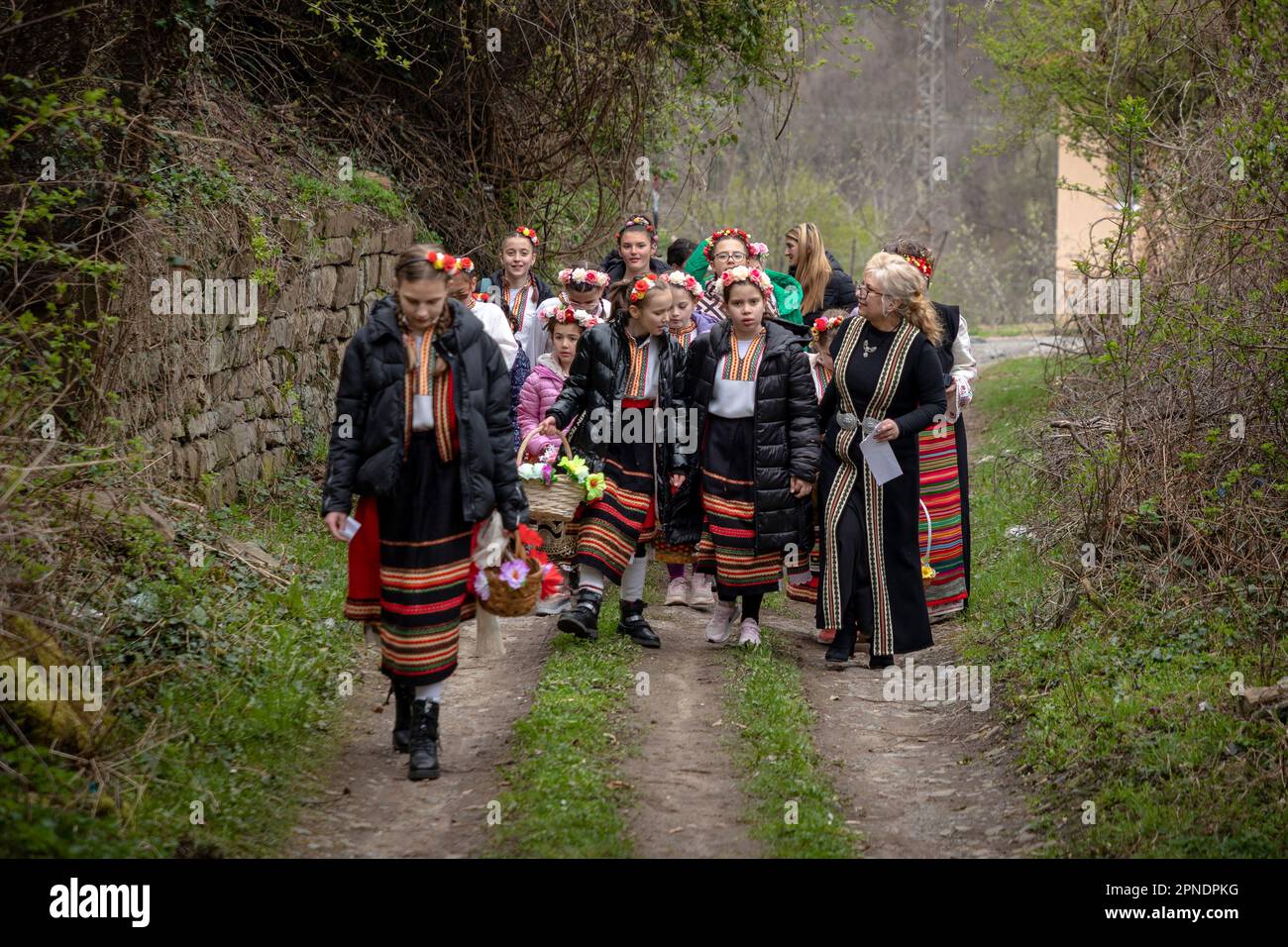 Bov Station, Bulgaria - April 8, 2023: Lazarov Day is a traditional ...