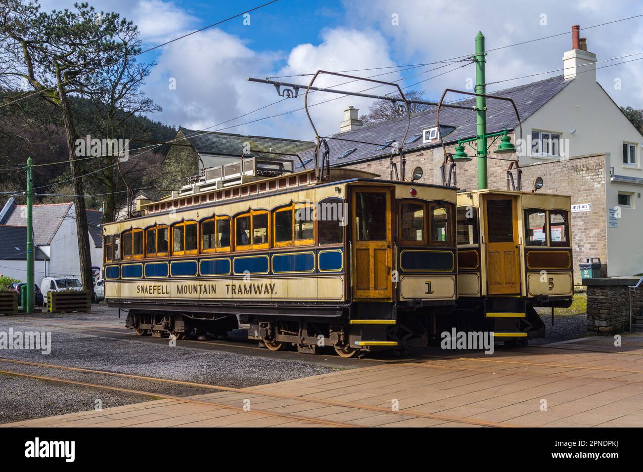 Snaefell Mountain Railway, Manx Electric Railway train and carriage ...