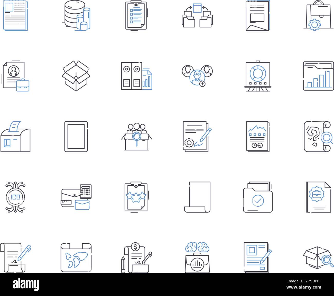 File organization line icons collection. Categorization, Arrangement ... File organization line icons collection. Categorization, Arrangement ...