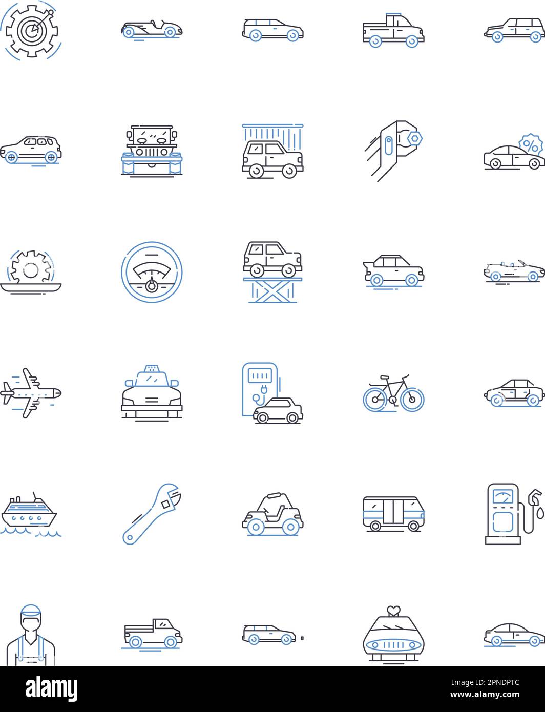 Transportation company line icons collection. Logistics, Freight ...
