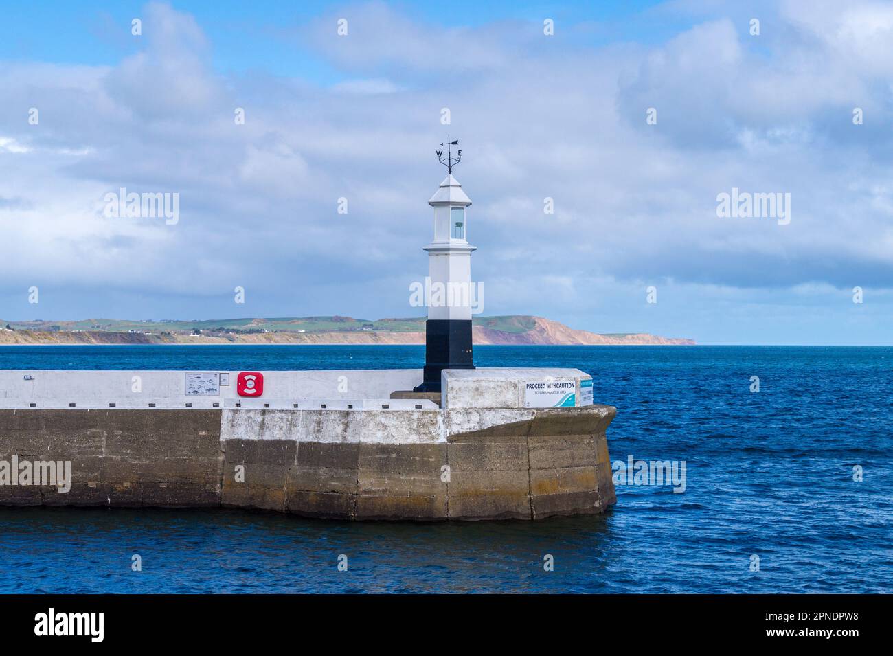 Ramsey Pier Lighthouses, Ramsey, Isle of Man Stock Photo - Alamy