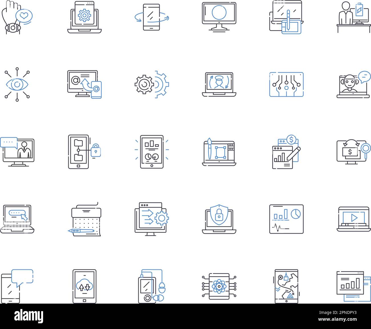 Appliances line icons collection. Refrigerator, Dishwasher, Oven ...