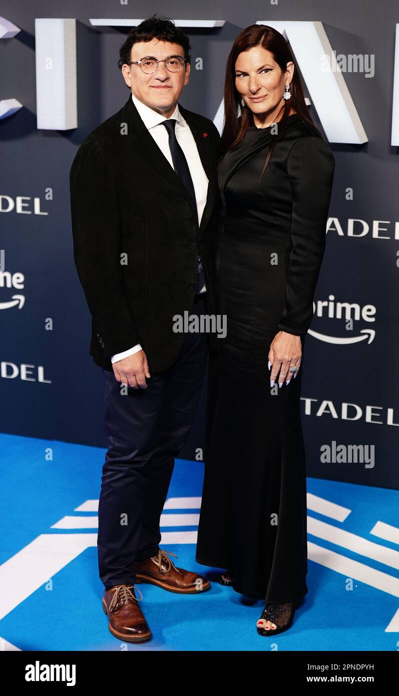 Anthony Russo and Angela Russo attends the global premiere of the new ...