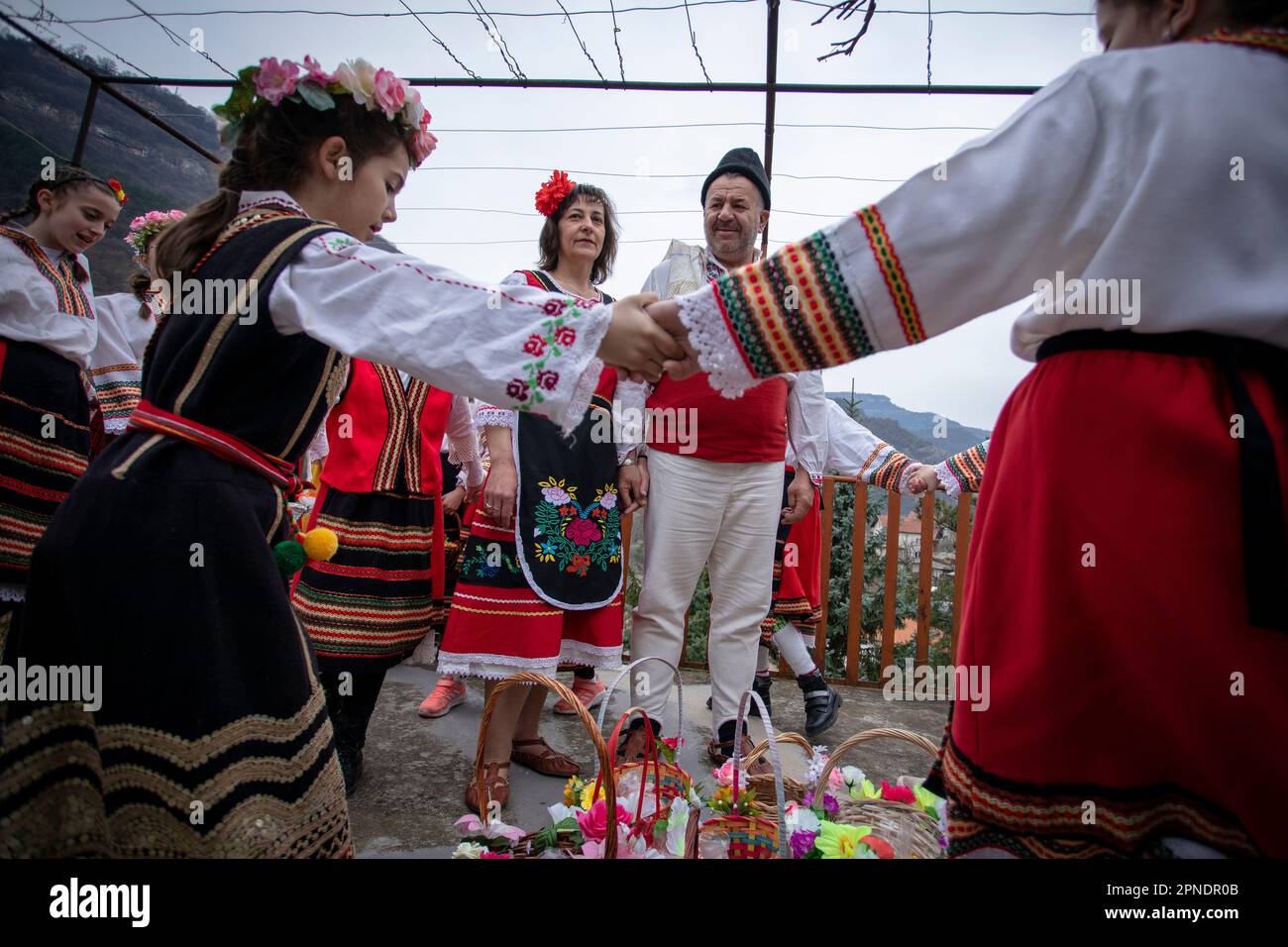 Bov Station, Bulgaria - April 8, 2023: Lazarov Day is a traditional ...