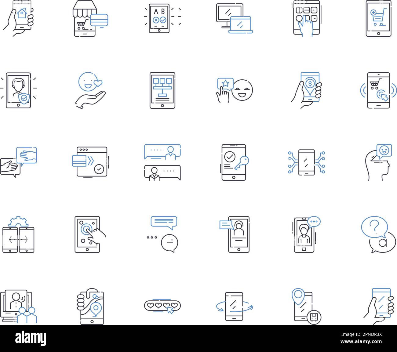 Handheld line icons collection. Portable, Compact, Mobile, Convenient ...