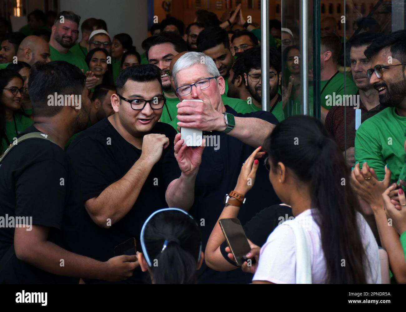 Mumbai, India. 18th Apr, 2023. Tim Cook, Apple's Chief Executive ...