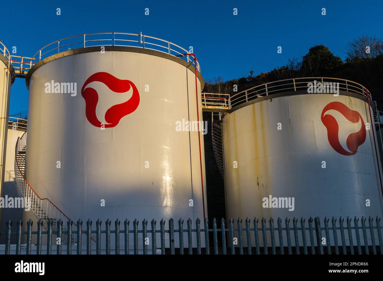 Manx Petroleum fuel terminal on Battery Pier, Douglas, isle of Man ...