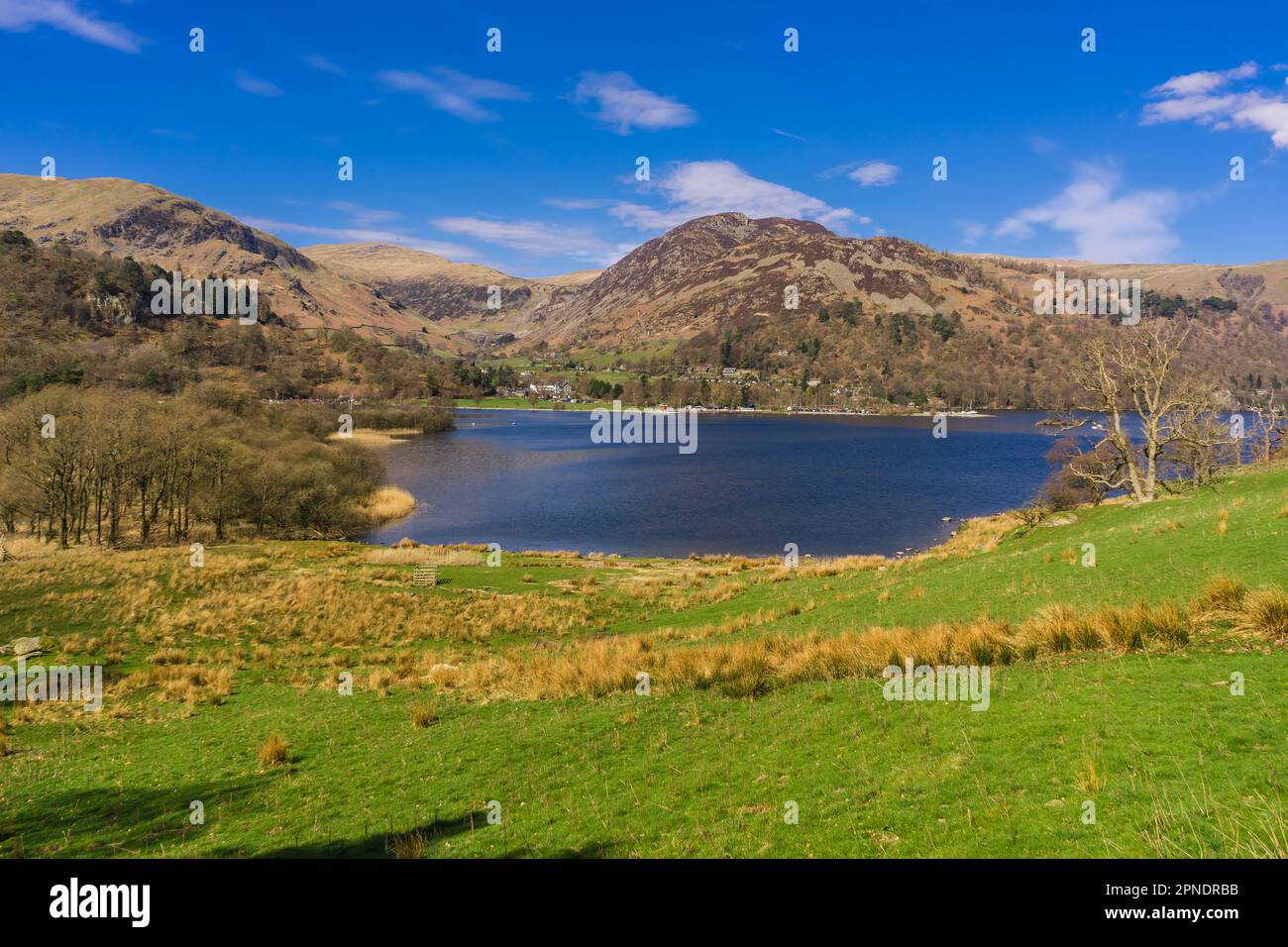 View of Ullswater, Glenridding in the English Lake District. Shot taken ...