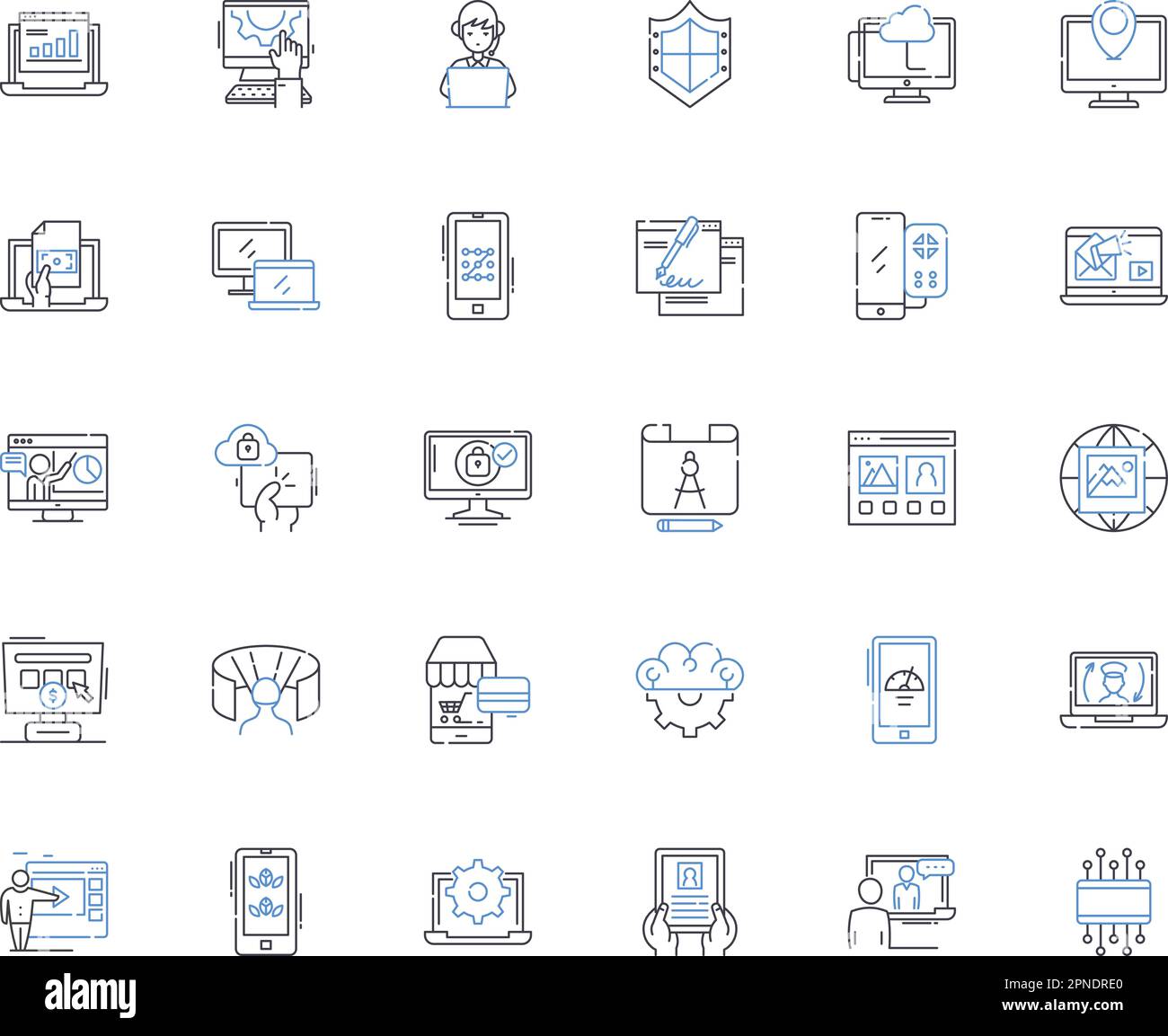 Tools line icons collection. Hammer, Wrench, Screwdriver, Pliers, Saw ...