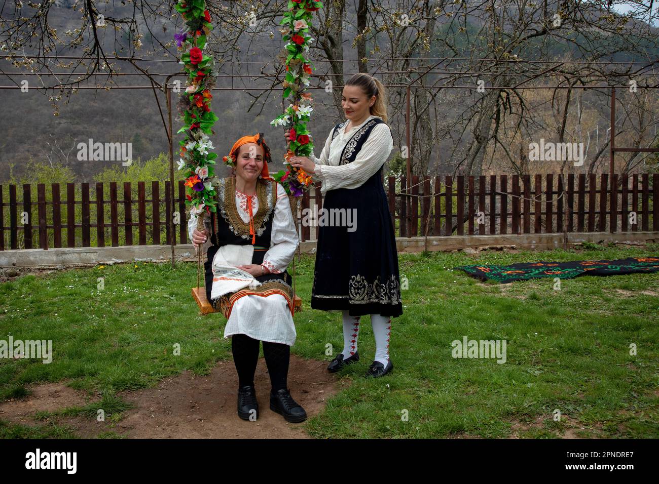 Bov Station, Bulgaria - April 8, 2023: Lazarov Day is a traditional ...