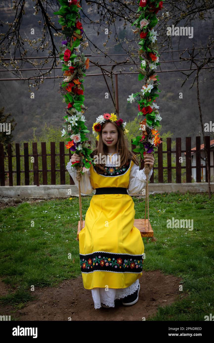 Bov Station, Bulgaria - April 8, 2023: Lazarov Day is a traditional ...