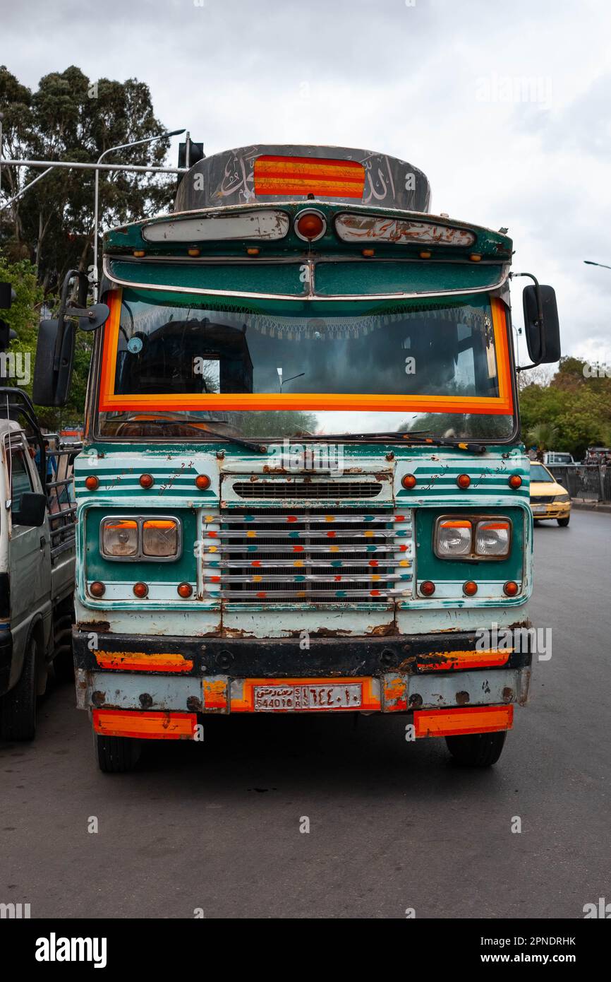 Damascus, Syria - may, 2023: Old bus in Damascus, Syria Stock Photo - Alamy