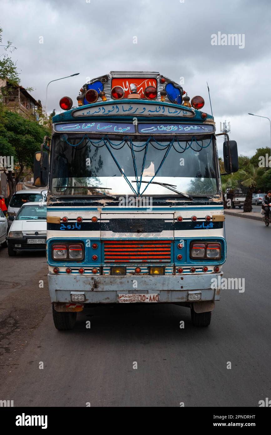Damascus, Syria - may, 2023: Old bus in Damascus, Syria Stock Photo - Alamy