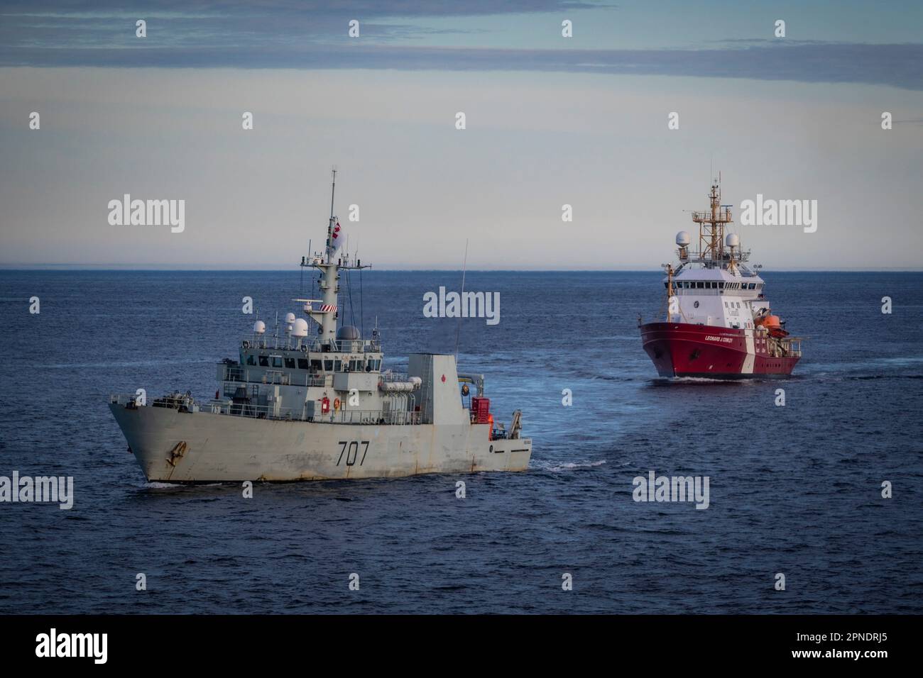 Royal Canadian Navy minesweeper and coastal patrol vessel HMCS Goose ...