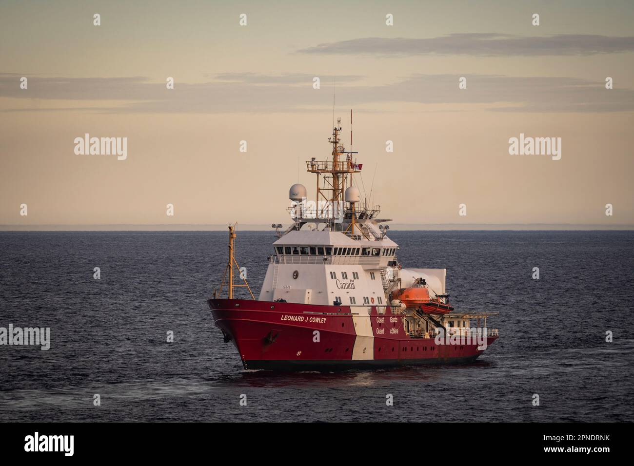 The Canadian Coast Guard offshore patrol ship CCGS Leonard J Cowley ...
