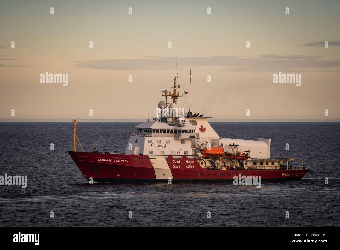 The Canadian Coast Guard offshore patrol ship CCGS Leonard J Cowley ...