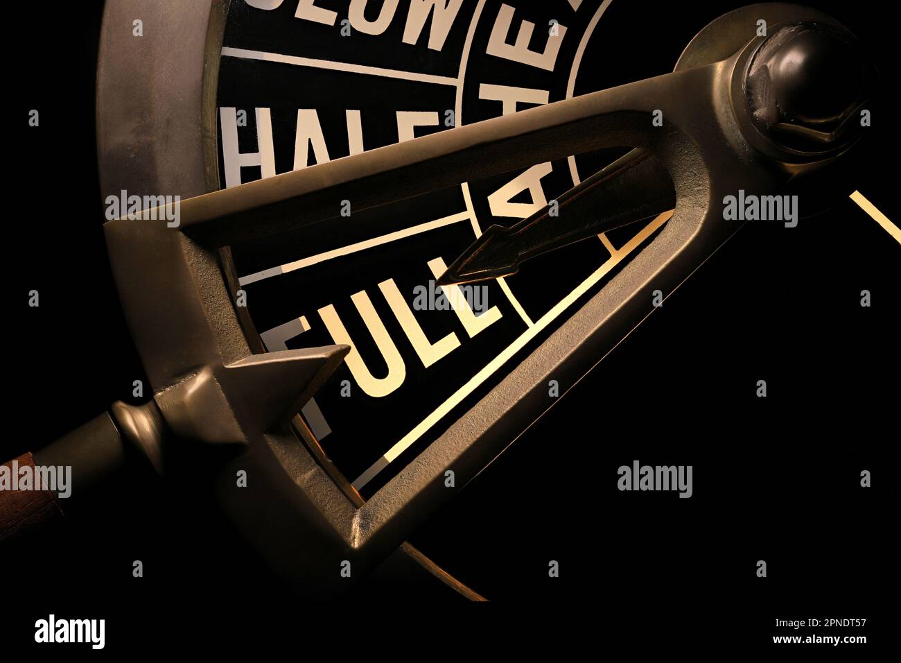 engine order telegraph in full ahead position Stock Photo - Alamy