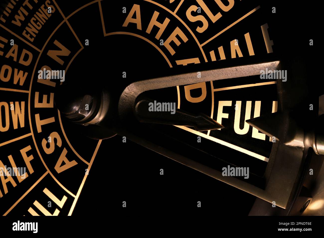 engine order telegraph in full ahead position Stock Photo - Alamy