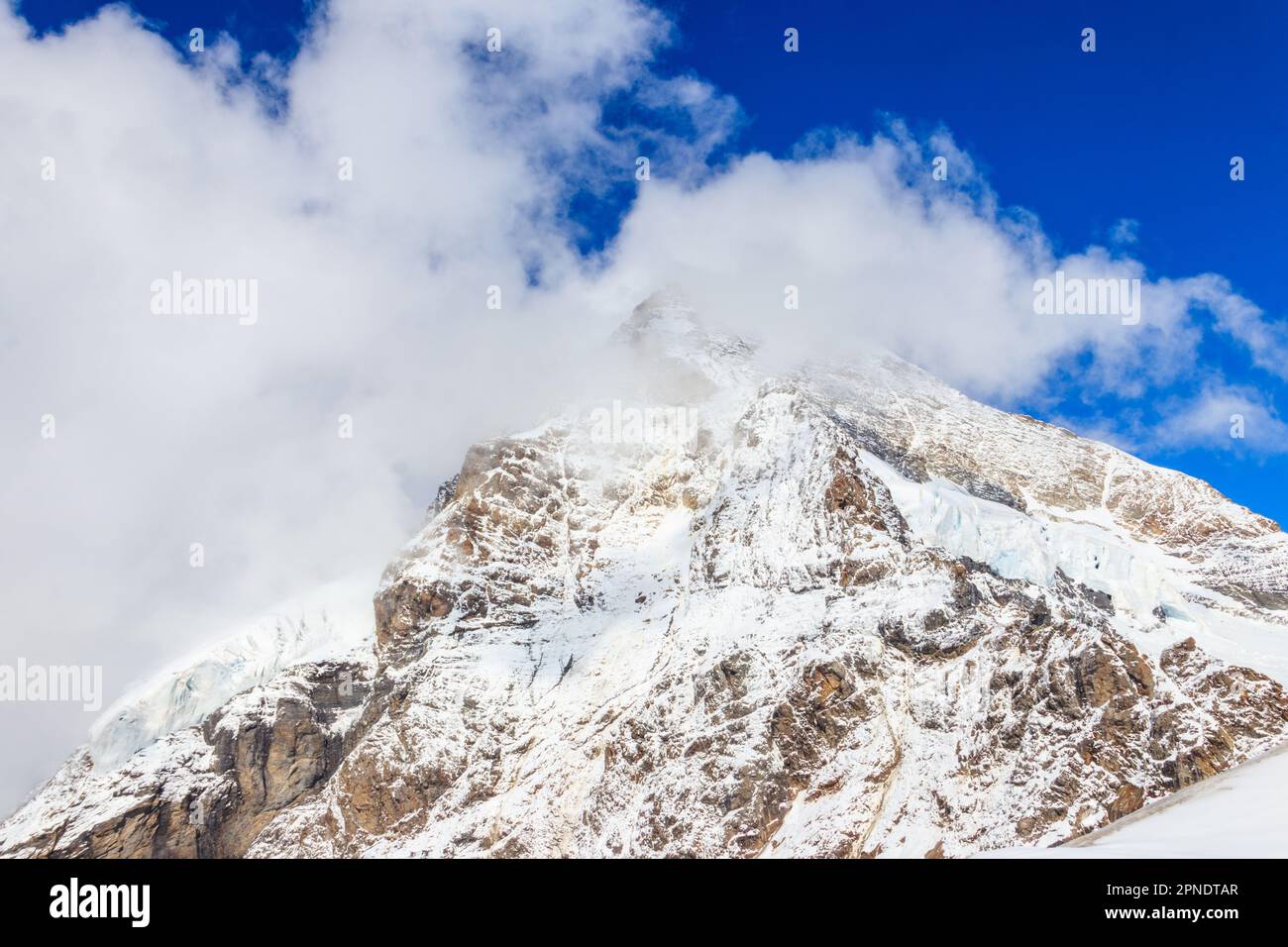View of Eiger mountain of the Bernese Alps in the Bernese Oberland of ...