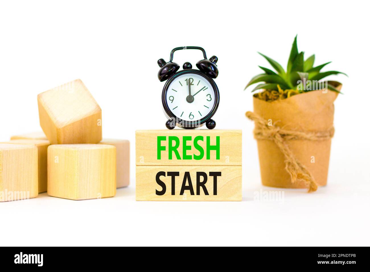 Fresh start and motivational symbol. Concept words Fresh start on ...