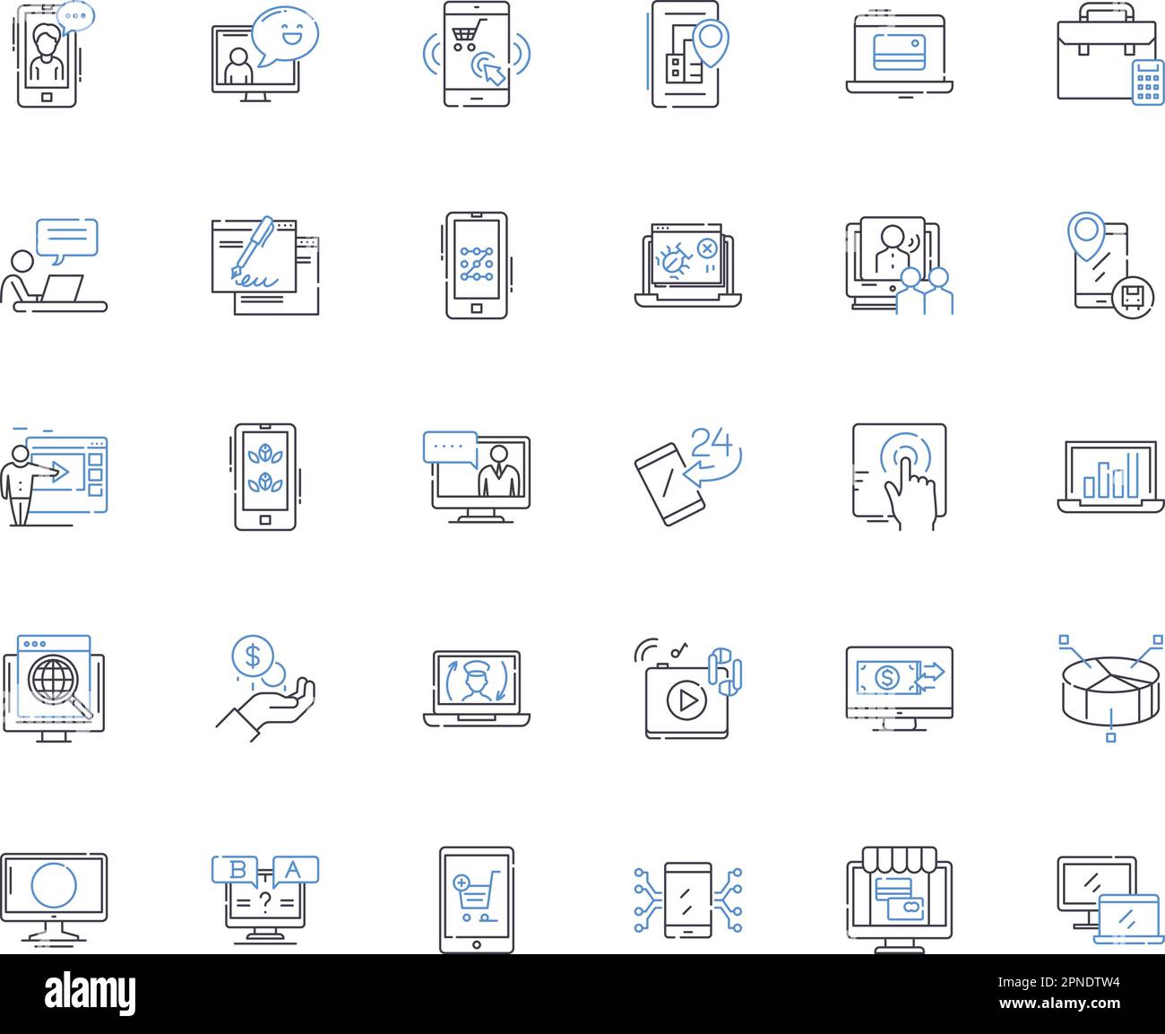 E-commerce line icons collection. Online, Store, Shopping, Retail ...