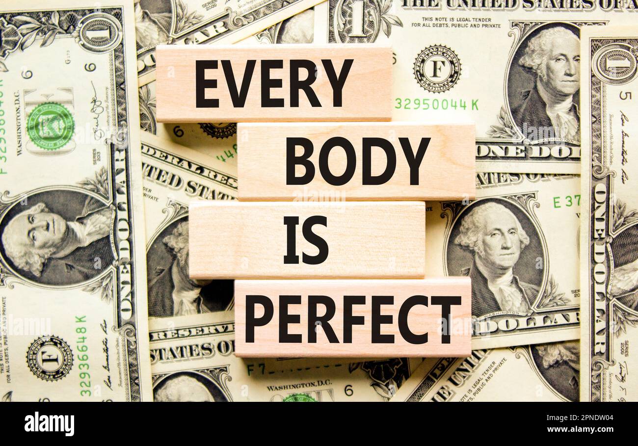 Every body is perfect symbol. Concept words Every body is perfect on ...