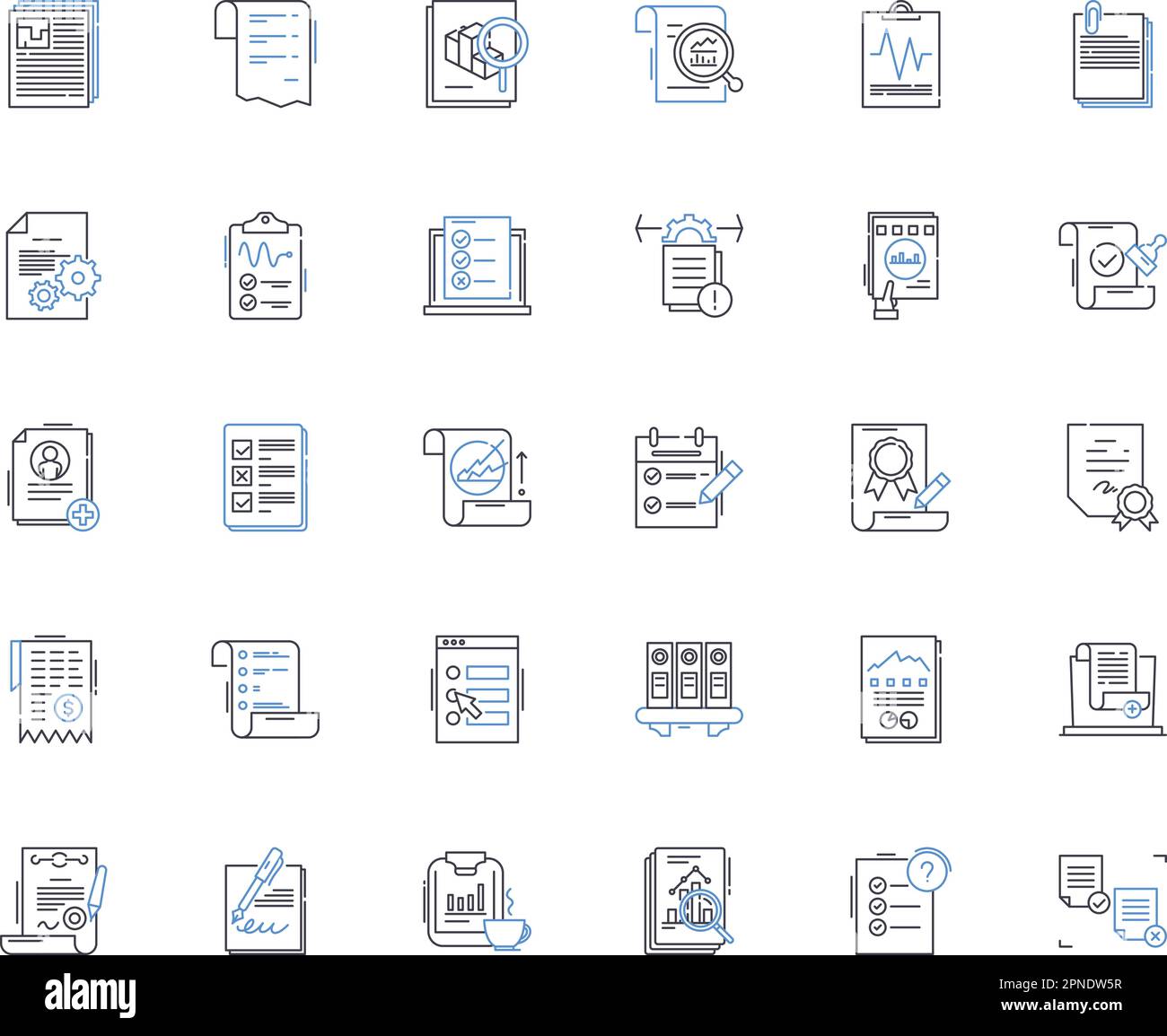 Bulletins line icons collection. Announcements, Notifications, Updates ...