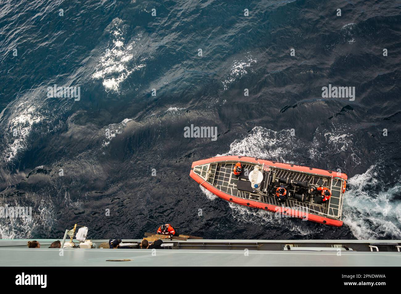 Personnel undertaking a boarding exercise of HMCS Margaret Brooke ...
