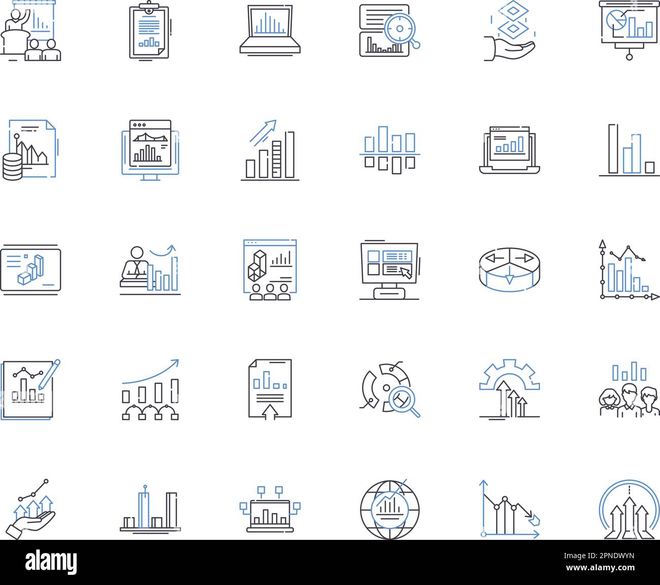 Classifying Line Icons Collection Grouping Sorting Categorizing Separating Organizing