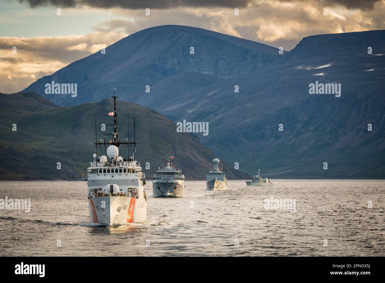 Warships participating in Operation Nanook 2022 follow HMCS Margaret ...
