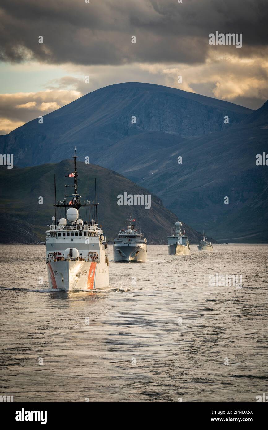 Warships participating in Operation Nanook 2022 follow HMCS Margaret ...