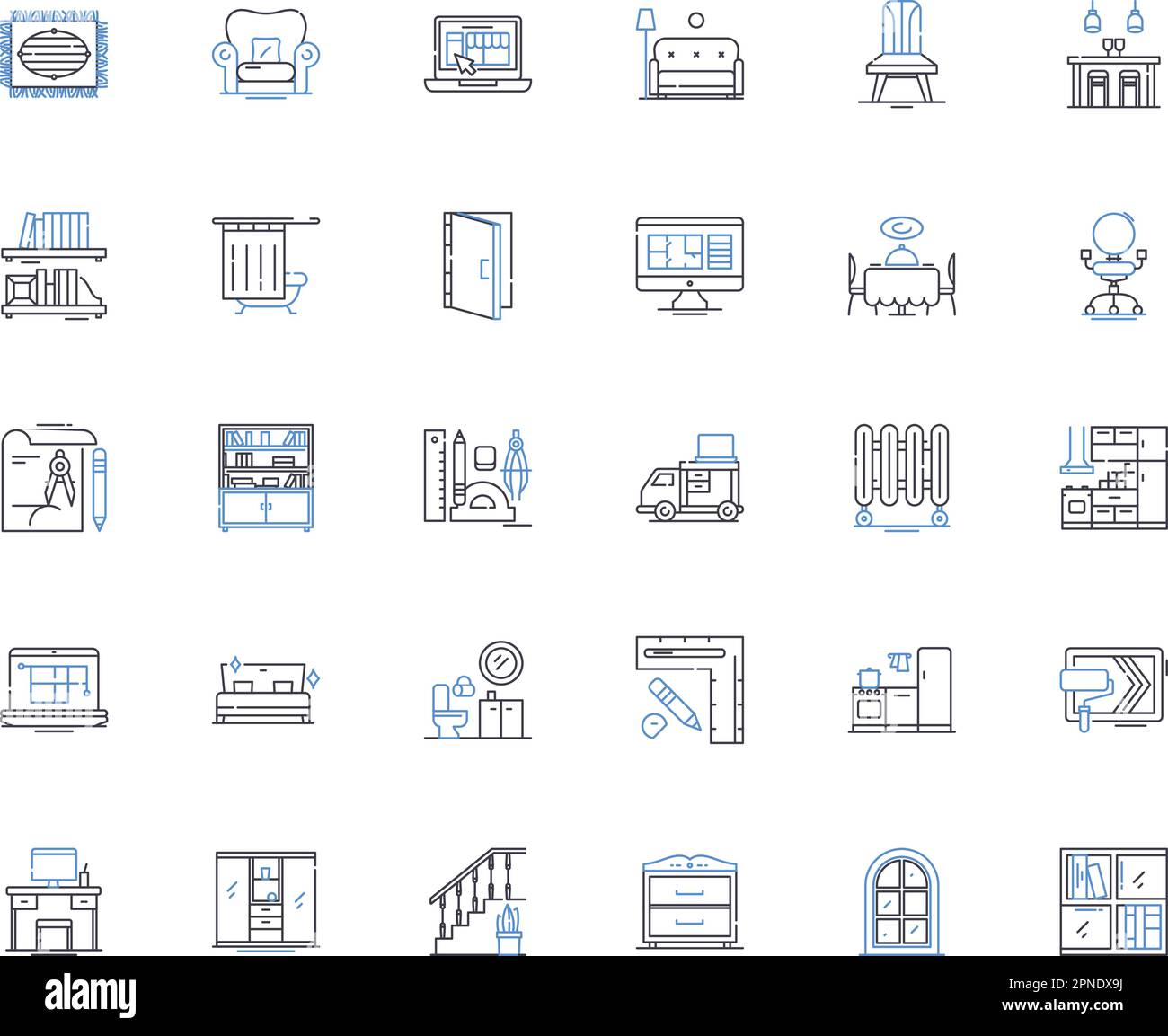 Culinary arts line icons collection. Flavor, Cuisine, Culinary, Gourmet ...