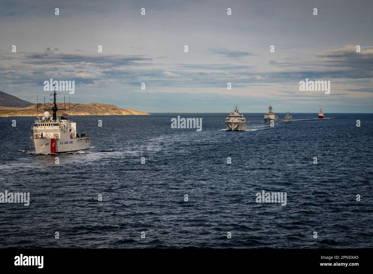 Warships participating in Operation Nanook 2022 follow HMCS Margaret ...