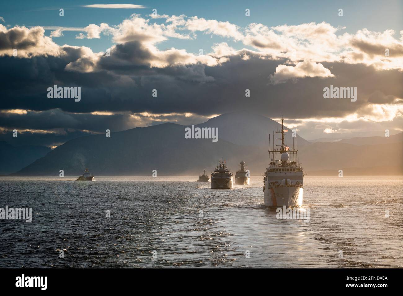 Warships participating in Operation Nanook 2022 follow HMCS Margaret ...