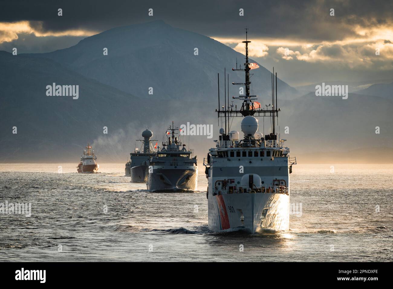 Warships participating in Operation Nanook 2022 follow HMCS Margaret ...